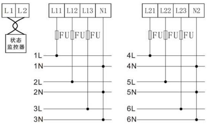 文件:JBF-62S60消防设备电源状态监控器 JBF62P-ASV6 接线示意图.jpg - 青鸟百科